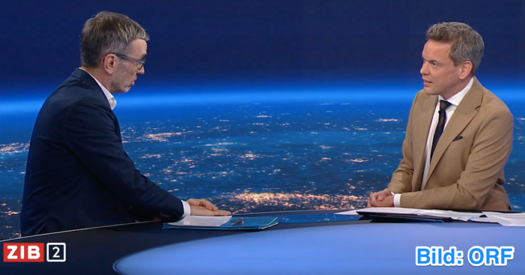 FPÖ leader Kickl muses unrestrainedly on a fascist concept on ORF.