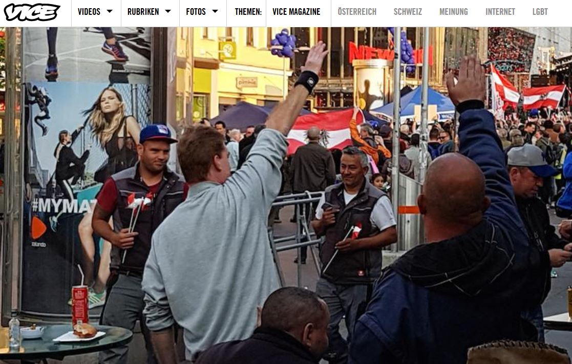 Vienna: Hitler salute at Hofer's closing event